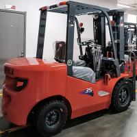 China Used 3500kg Diesel Forklift Four Wheel Seat Cargo Handling 3m Lift Height for sale