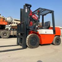China Used 3500kg Diesel Forklift Four Wheel Seat Cargo Handling 3m Lift Height for sale