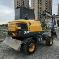 China Second-hand Volvo EW60 Wheel Machinery Mini Excavator Small Digger Excavators for sale