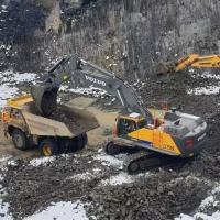 China Used Volvo 750DL Excavator Digging Machine 16.1L 7780mm Digging Depth for Sale for sale