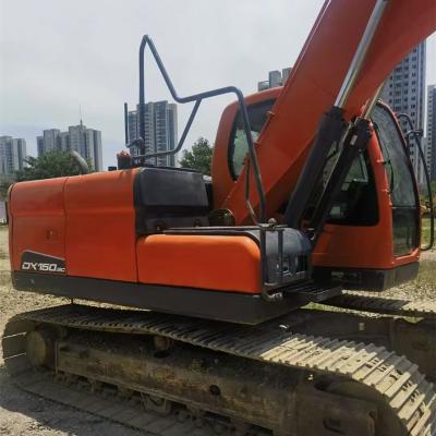 China Doosan DX150LC Used Excavator for Sale 6.2m Digging Depth 110kN Bucket Force for sale