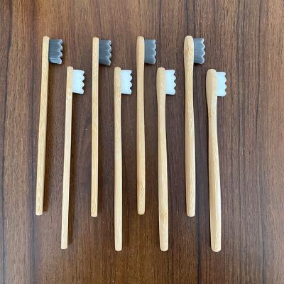 China 100% Organic Soft Bristle Bamboo Toothbrush Flat Handle Eco Daily Use for sale