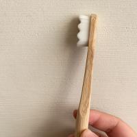 China Eco Friendly Black Soft Charcoal Bamboo ToothBrush 193MM Length for sale