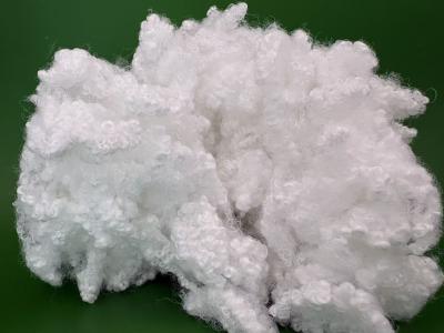 China raw white , 15d*64mm,virgin , hollow conjugated siliconized psf polyester staple fiber a grade with good resilience and high tenacity . for sale