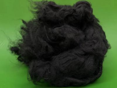 China Recycled Polyester Staple Fiber 1.2D*38mm Black for Spinning for sale