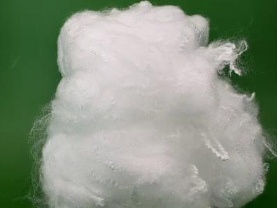 China White Non-Woven Fabric 6dx64mm Solid Polyester Staple Fiber for sale