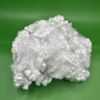 China Hollow Conjugated Siliconized Polyester Staple Fiber 15D 64mm  | Recycled Grey | Pillow & Cushion Filling | High Resilience for sale