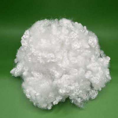 China Hollow Conjugated Siliconized Polyester Staple Fiber 15D 64mm  | Virgin White | Pillow & Cushion Filling | High Resilience for sale