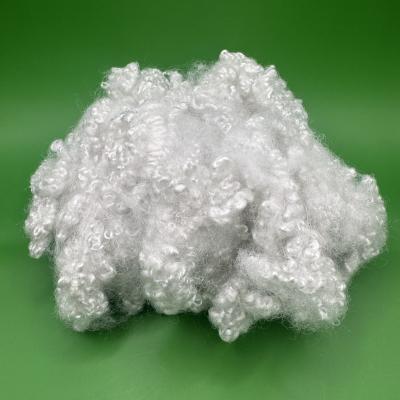China Recycled Grey 7D 64mm Hollow Conjugated Siliconized Polyester Staple Fiber High Resilience for Sofa Filling for sale