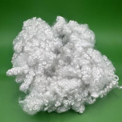 China Fluffy Recycled Grey 7D 64mm Polyester Staple Fiber for Pet Bed & Cushion Filling Super Elastic Customization Available for sale