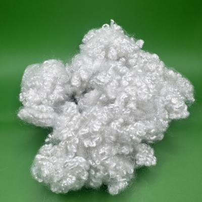 China 7D 64mm Recycled Grey Siliconized Polyester Staple Fiber High Resilience for Hotel Bedding Material Customization Available for sale