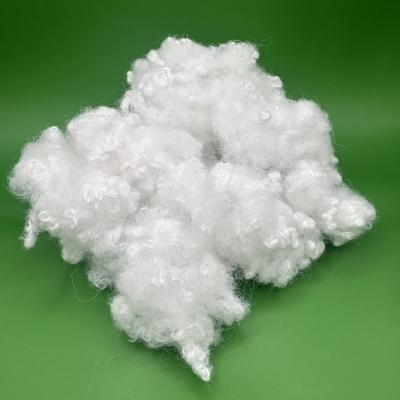 China High Resilience Hollow Conjugated Siliconized Fiber 15D 64mm Virgin White for Mattress Core Filling Material for sale