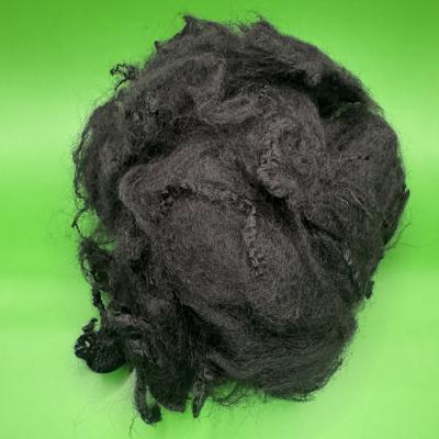 China 6D 90mm Virgin Polypropylene (PP) Staple Fiber Solid Black for Automotive Interior & Sound Insulation, Custom Length for sale