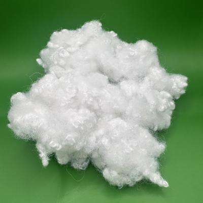 China 15D 64mm Virgin White Siliconized Polyester Staple Fiber for Home Textile Upholstery & Furniture Filling Denier Customization for sale