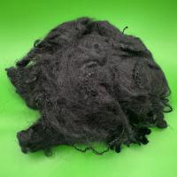 China 6D 90mm Virgin Polypropylene (PP) Staple Fiber Solid Black for Synthetic Leather & Shoe Material, Custom Length for sale