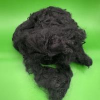 China 6D 90mm Virgin Polypropylene (PP) Staple Fiber Solid Black for Hygiene & Medical Nonwoven, Custom Cut Length for sale
