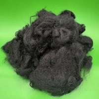 China 6D 90mm Virgin Polypropylene (PP) Staple Fiber Solid Black for Packaging Cushion & Padding, Custom Cut Length for sale