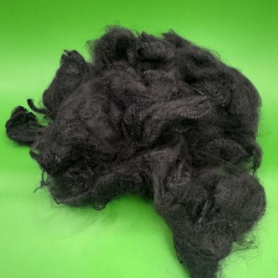 China 6D 90mm Virgin Polypropylene (PP) Staple Fiber Solid Black for Pet Bed & Toy Stuffing, Custom Cut Length for sale