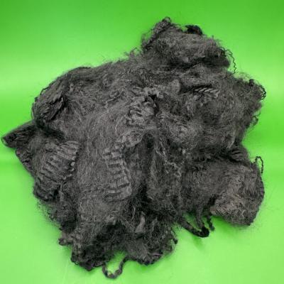 China Custom Size Virgin Black 4D 51mm Low Melt Polyester Fiber for Bedding Core Pillow Inner High Elastic Soft Filling Material for sale