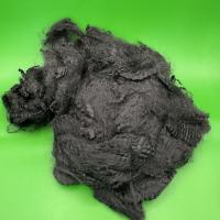 China Custom Size 4D 51mm Virgin Black Low Melt Polyester Fiber for Pet Bed Dog Cat Nest Cushion Stuffing Eco-friendly Fiber for sale