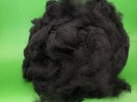 China Custom Size 4D 51mm Virgin Black Low Melt Polyester Fiber for Pet Bed Dog Cat Nest Cushion Stuffing Eco-friendly Fiber for sale