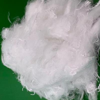 China Microfiber Siliconeized 0.9*25mm Virgin Raw White Polyester Staple Fiber AA Grade Hollow for High-grade Non-woven Fabrics for sale