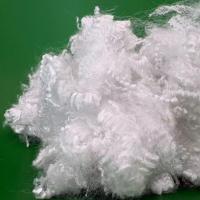 China Micro Siliconized Hollow 0.9*25mm Recyclable Raw White Polyester Staple Fiber Geotextiles Filling Material Cleaning Cloths for sale