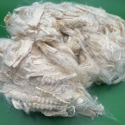 China 1.5D 25mm Soybean Protein Staple Fiber Light Yellow Color for Spinning Blended Yarn Textile Production Custom Size for sale
