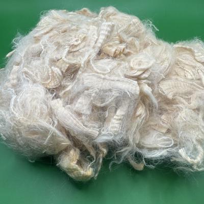 China 1.5D 25mm Soybean Staple Fiber Solid Light Yellow for Spinning Blending Yarn Textile Raw Material Custom Spec Available for sale