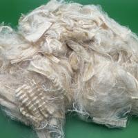 China 1.5D 25mm Soybean Staple Fiber Light Yellow Tone Raw Material for Spinning Yarn Blending Textile Custom Specification for sale