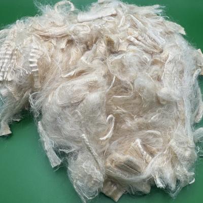 China Plant Derived Soybean Protein Staple Fiber 1.5D*25mm Solid Light Yellow for Yarn Spinning Blending Custom Sizes for sale
