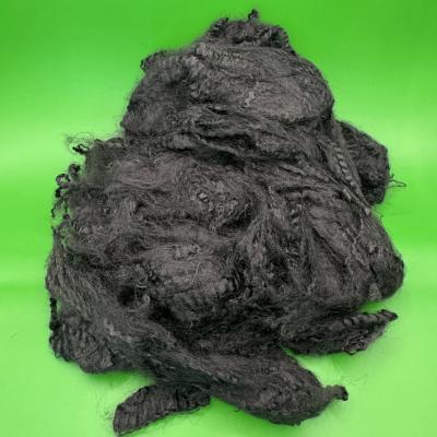 China Waterproof Low Melt Fiber 4D*51mm Virgin Black for Bags and Dresses for sale