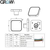 China GROW GM811 Series DC5V 1d 2D USB UART Interface Barcode Scanner Module Reader Support Windows Arduino PDF417 for sale