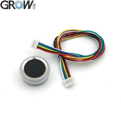 China Grow R502-F IP65 Waterproof Small DC3.3V RGB LED Diameter 21.5mm SH1.0-6pin Capacitive Round Fingerprint Module for sale