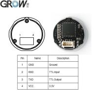 China GROW GM60-S Ring Indicator Light Can Controlled Small Round UART Interface 1D/2D Bar Code QR Code Barcode Reader Module for sale