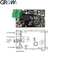 China GROW KL216+R502-F DC10-30V Fingerprint Access Control Board Remote Control With Jog Mode/Ignition Mode/Self-locking Mode for sale