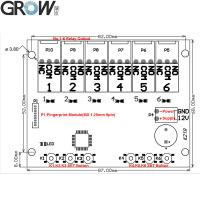 China GROW K219-B+G16 DC12V Admin/User Password Fingerprint Control Board With 6 Relays For Door Access Control System for sale