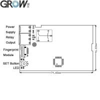 China GROW K226+G16 DC10-30V Admin/User Fingerprint Password Access Control Board 4 Relay Output Mode For Door Access Control System for sale