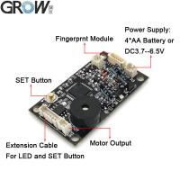 China GROW KS200+R502-AW 4*AA Battery or DC3.7V-6.5V Motor Output Fingerprint Access Control Board For Door Lock Hotel Office for sale