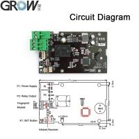 China GROW KL216+R503 Relay Output Fingerprint Access Control Board Remote Control With Jog Mode/Ignition Mode/Self-locking Mode for sale