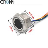 China GROW R503-M22 Round RGB Ring Indicator LED Control DC3.3V 200 Capacity SH1.0-6pin Capacitive Fingerprint Module Sensor Scanner for sale