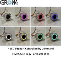 China GROW R503 New Circular Round RGB Ring Indicator LED Control DC3.3V SH1.0-6pin Capacitive Fingerprint Module Sensor Scanner for sale