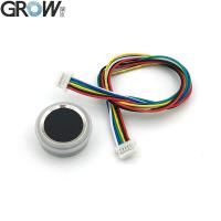 China GROW R502-F RGB LED Waterproof Small DC3.3V Diameter 21.5mm SH1.0-6pin Capacitive Round LED Fingerprint Module Sensor Scanner for sale