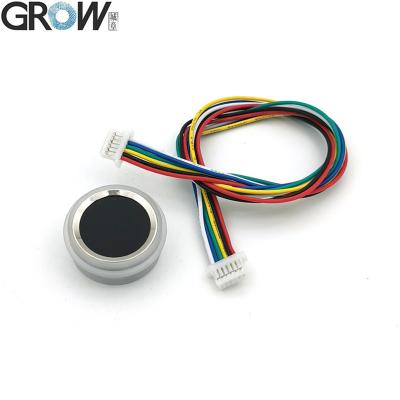 China GROW R502-F RGB LED Waterproof Small DC3.3V Diameter 21.5mm SH1.0-6pin Capacitive Round LED Fingerprint Module Sensor Scanner for sale