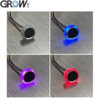 China GROW R502-F RGB LED Waterproof Small DC3.3V Diameter 21.5mm SH1.0-6pin Capacitive Round LED Fingerprint Module Sensor Scanner for sale