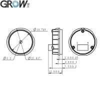 China GROW GM60-S Ring Indicator Light Can Controlled Small Round UART Interface 1D/2D Bar Code QR Code Barcode Reader Module for sale