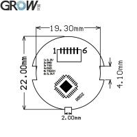 China GROW R502-A RGB LED Control Small Thin Circular DC3.3V SH1.0-6pin Capacitive Fingerprint Module Sensor Scanner for sale