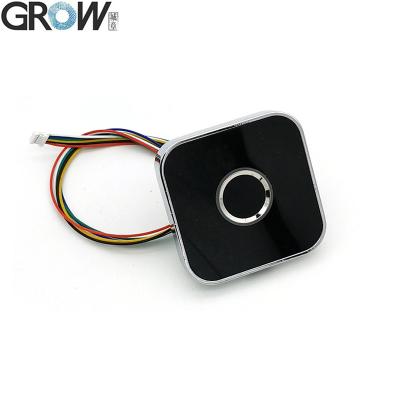 China GROW R502-AW Zinc Alloy Round Ring LED Control DC3.3V Capacitive Fingerprint Module Sensor Scanner for sale