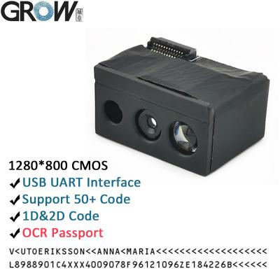 China GROW GM69Pro-S 1280*800CMOS OCR/1D/2D Barcode Scanner Module USB UART Interface QR Code Bar Code Reader Support OCR Passport for sale