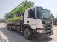China 2020 Zoomlion Original Second Hand 52 Meter Green Concrete Pump with Scania for sale